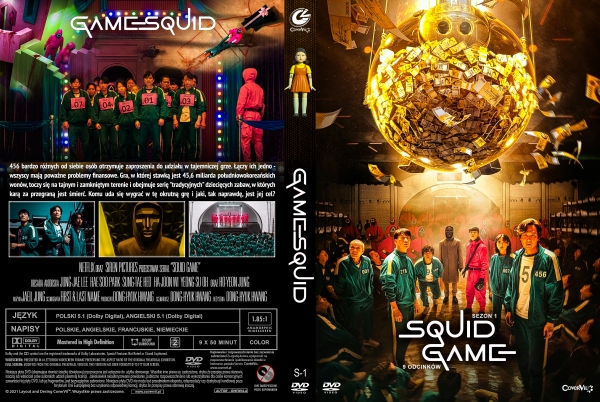 "Squid Game - Sezon 1" - Podgląd okładki filmu - Okładki DVD CoverVil