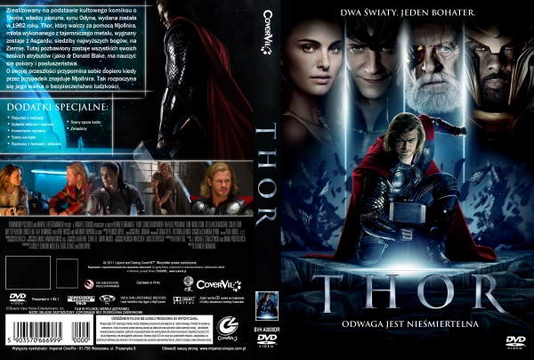 "Thor" / "Thor (2011)" - Podgląd okładki filmu - Okładki DVD CoverVil